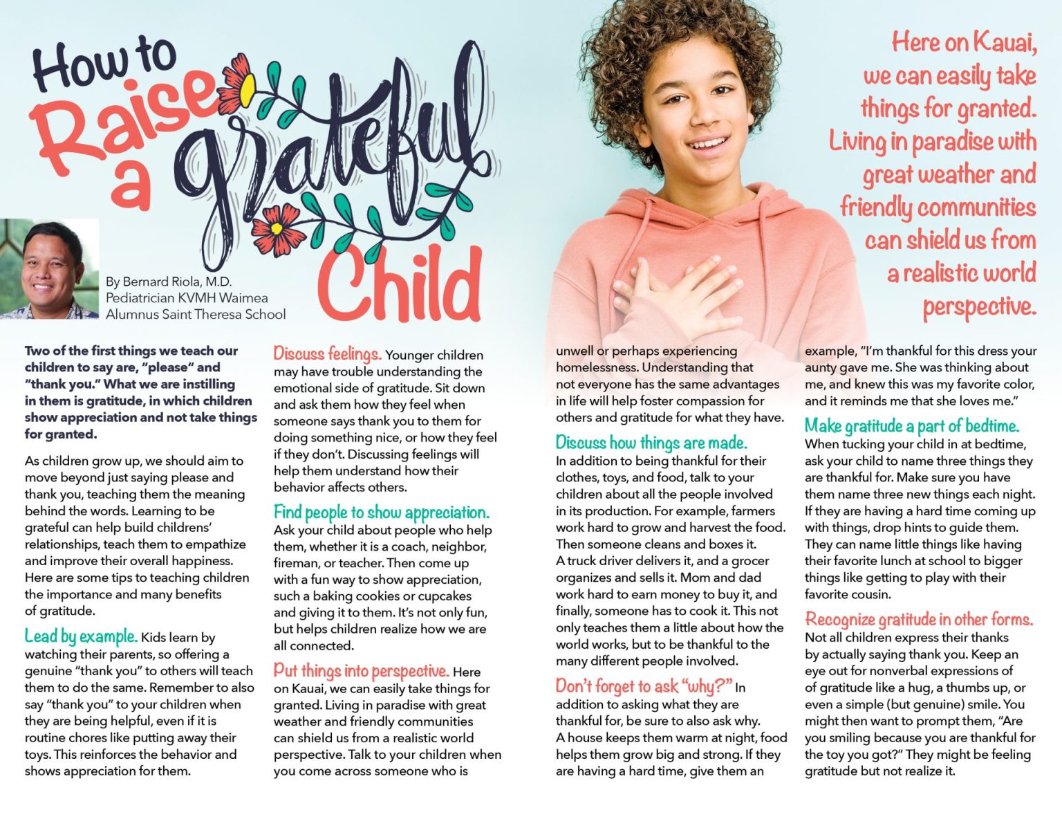 How to Raise a Grateful Child - Kauai Family Magazine
